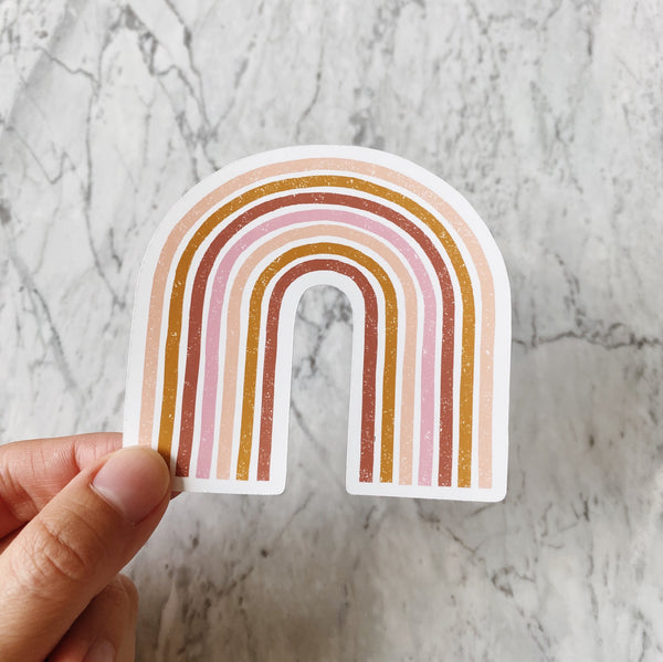Pastel Rainbow Sticker – Minna May Design