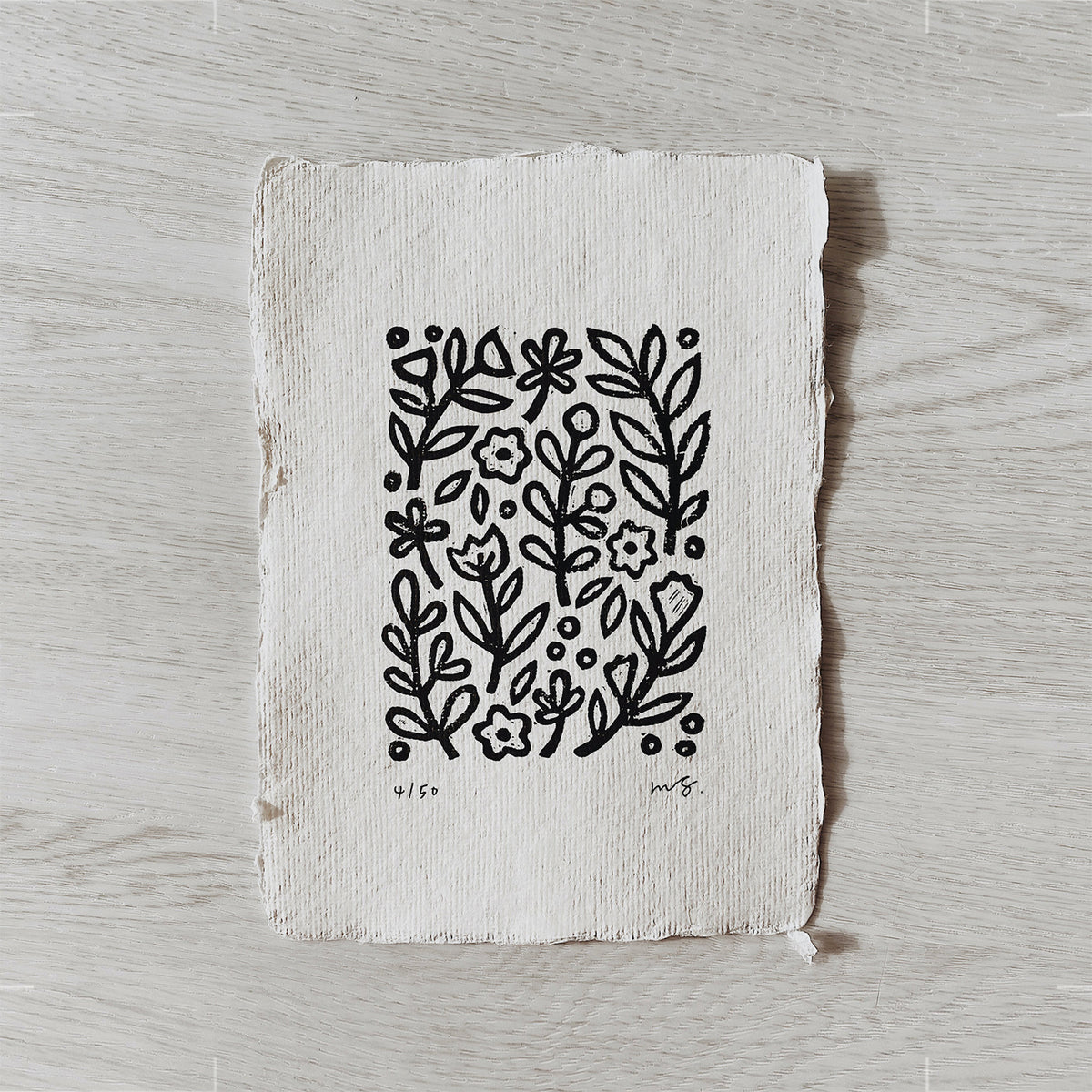 lino print pattern simple